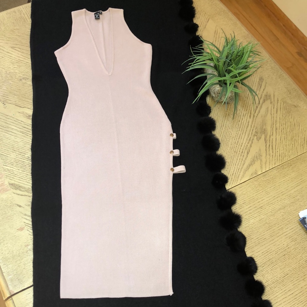 Very Sexy Side Open Midi Dress - Gem